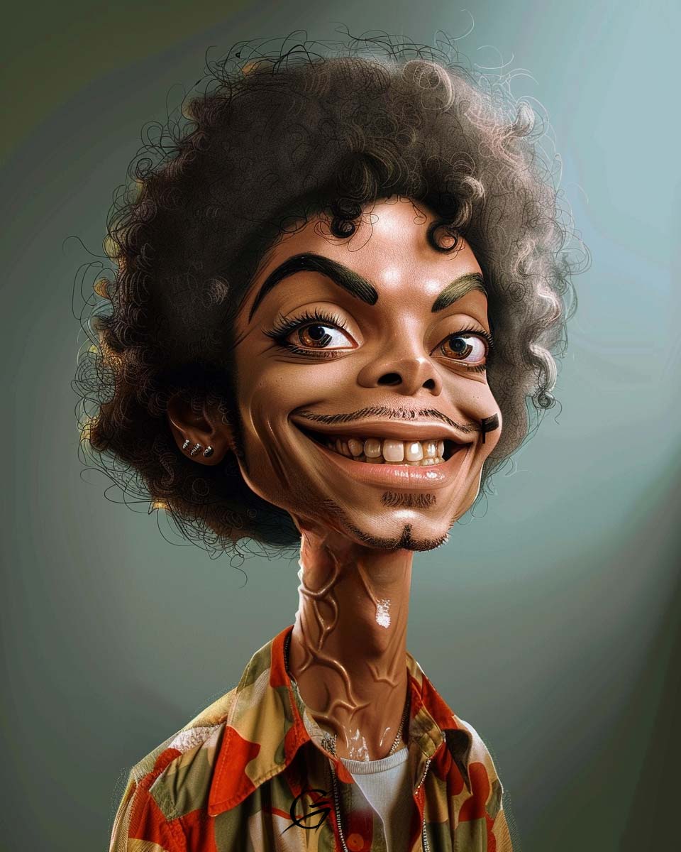 Caricature of Michael Jackson - 21 unique works of art of the King of ...